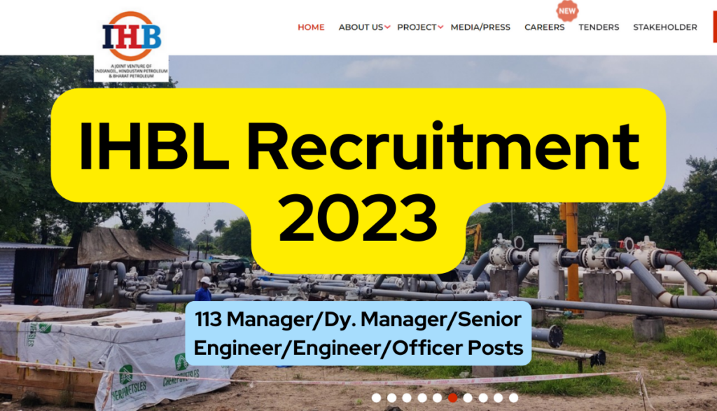 IHBL Recruitment 2023: 113 Manager, Engineer, and Other Posts, Apply ...